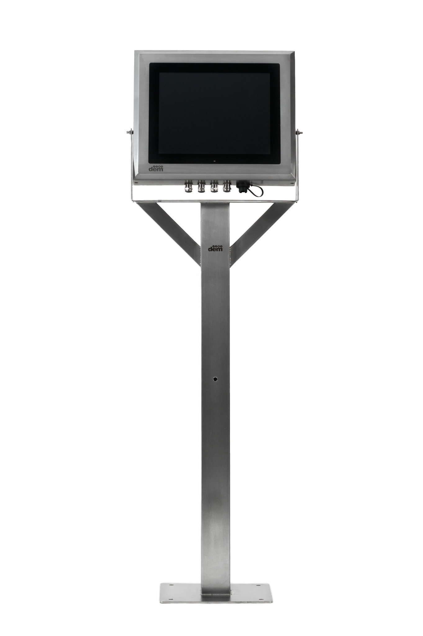 Stainless Steel Touchscreen PC Enclosure on Pedestal - DEM Weighing Systems