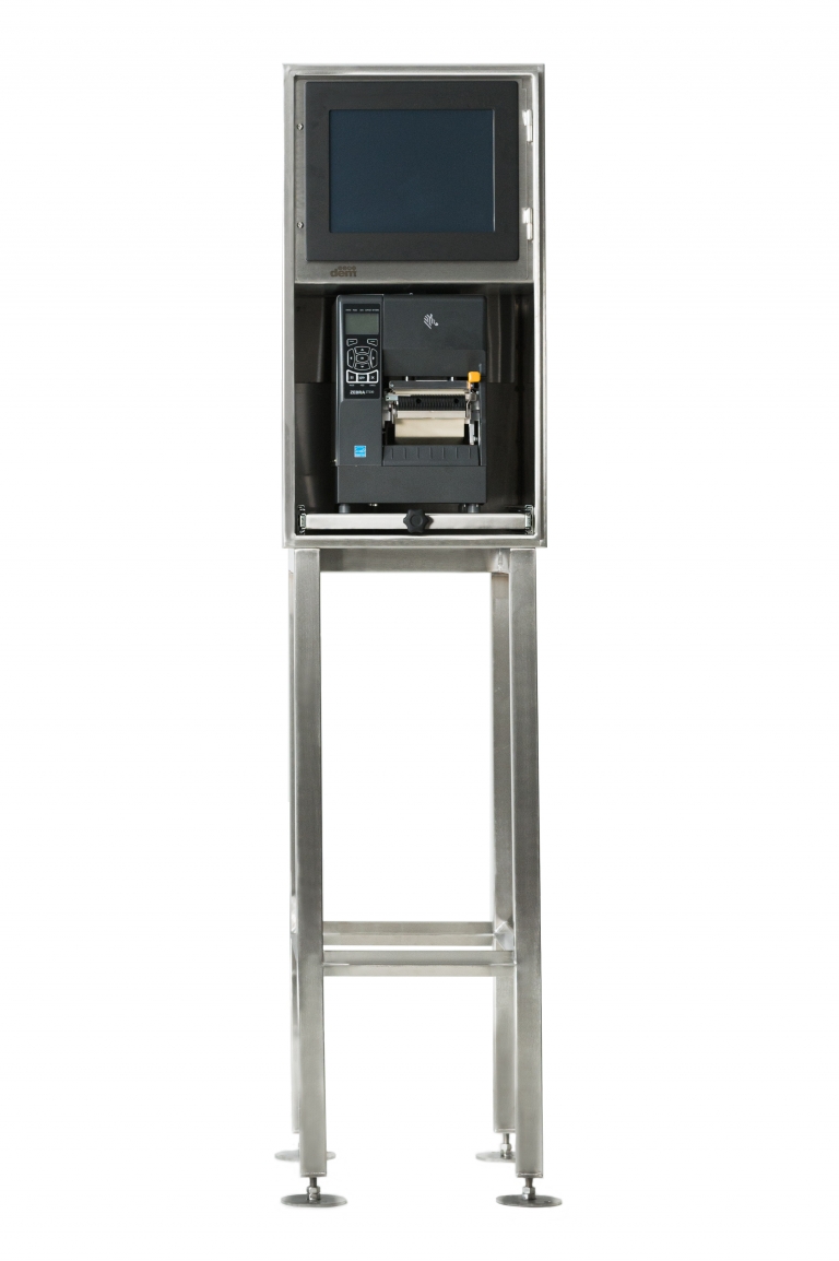 Touchscreen PC, Printer, Scanner Cabinet on Stainless Steel Stand - DEM ...