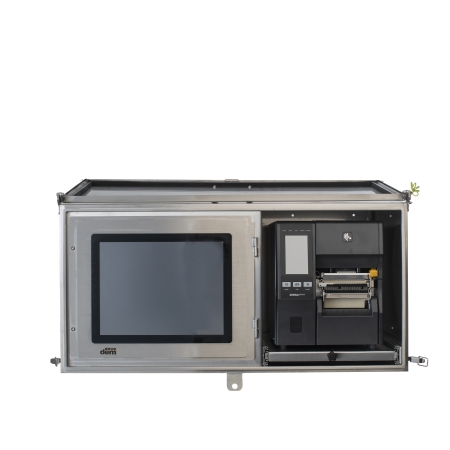 Touchscreen PC and Printer Enclosure | Steel Enclosure | Protective Cabinet